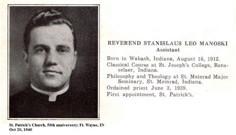 Rev Stanley L Manoski 1912 1993 Find A Grave Memorial