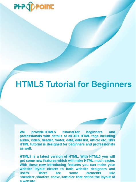 Html5 Tutorial For Beginn9361430powerpoint Pdf Business Computers