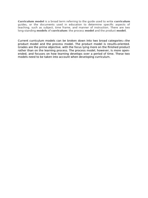 Curriculum Model Pdf