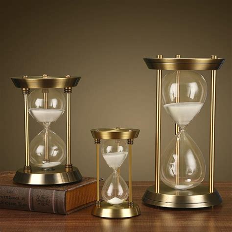 Home Decor Item Metal Hourglass Gold Sand Timer Gl Vicedeal