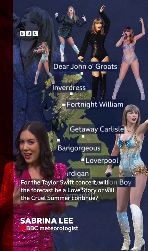 BBC star transforms weather forecast ahead of Taylor Swift's sold out Cardiff gig - The Mirror