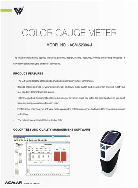 Color Gauge Meter By Acmas Technologies Pvt Ltd Pdf