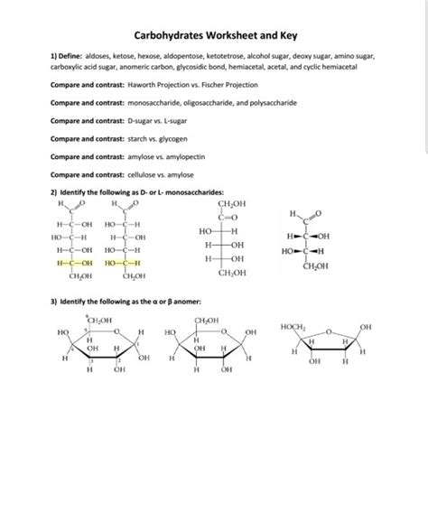 Lipids Worksheet Answer Key Proworksheet