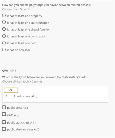 Solved How Can You Enable Polymorphic Behavior Between
