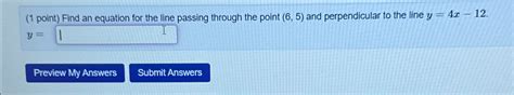 solved 1 ﻿point ﻿find an equation for the line passing