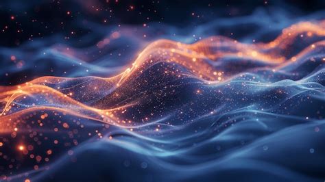 Premium Photo 3d Rendering Abstract Digital Wave Particles With Depth