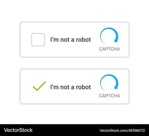 not robot captcha test image obstacle royalty free vector
