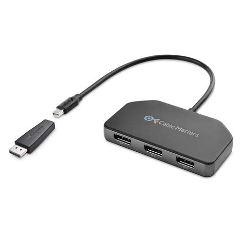 Cable Matters Triple K DisplayPort Splitter Triple Monitor Mini DisplayPort Hub DisplayPort