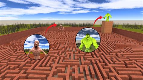 Scp 096 Vs Hulk In Maze In Garrys Mod Youtube