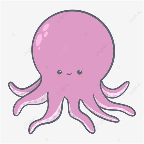 귀여운 핑크 문어 문어 귀엽다 만화 문어 Png 일러스트 및 Psd 이미지 무료 다운로드 Pngtree