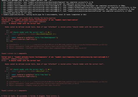 teambit defender tester testcomponents fails on first run with env