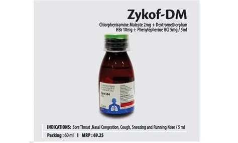 Zykof Dm Syrup 60 Ml At ₹ 69 25 Bottle Kanpur Id 2855322480062