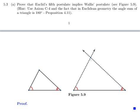 Solved A Prove That Euclid S Fifth Postulate Implies Chegg