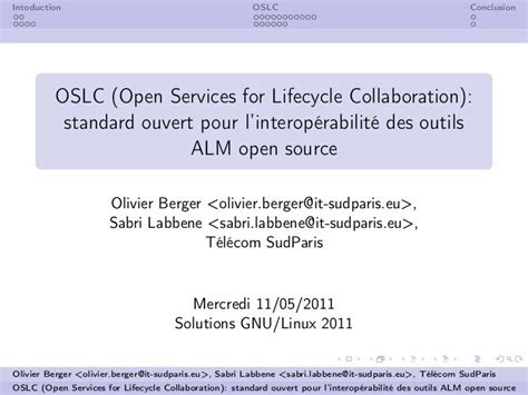Oslc Open Services For Lifecycle Collaboration Standard Ouvert Po