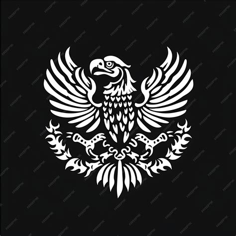 The Mexican Eagle With Heraldic Design Stylized Representati Icon Logo