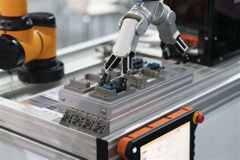 Robot Programming Arm In Automation System Stock Image Image Of