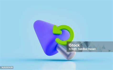 Cursor Rotation Arrow Sign 3d Render Concept For Mouse Loading File