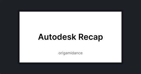 Autodesk Recap