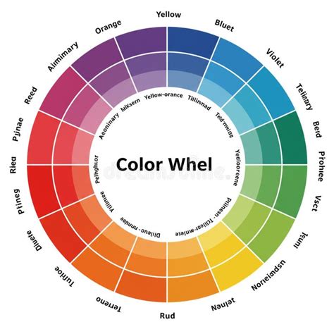 Primary Colour Wheel Chart