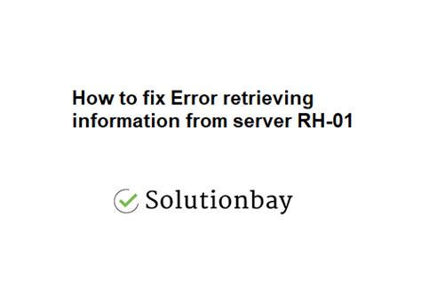 How to fix Error RH−01 on Google Play Store - solutions