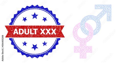 Polygonal Sex Pair Sign Wireframe Icon And Bicolor Unclean Adult Xxx