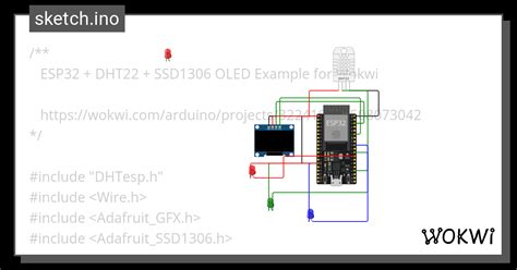 Dht22 Esp32 Temp Mit Led Wokwi Esp32 Stm32 Arduino Simulator