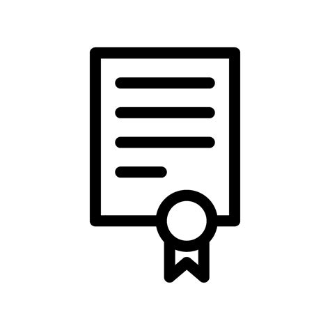 Certificate Icon Vector Symbol Design Illustration 26324026 Vector Art