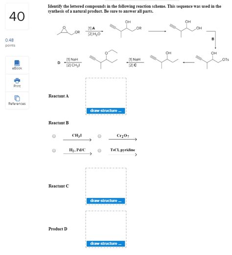 Solved Identify the lettered compounds in the following | Chegg.com