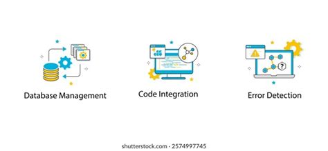 Database Workflow Optimization Database Management Error Stock Vector