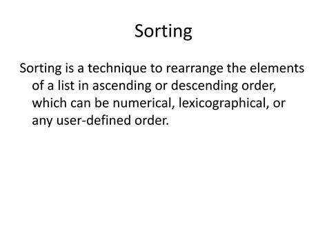 SOLUTION Sorting Algorithms Concepts Implementation And Efficiency Studypool