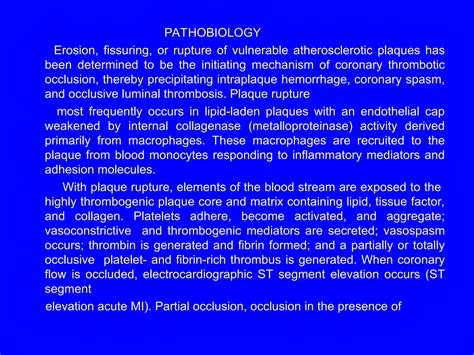 St Segment Elevation Acute Myocardial Infarction And Complications Of