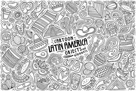 Latin Americanthemed Vector Doodle Cartoons A Comprehensive Collection