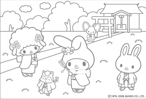 마이 멜로디 색칠공부 네이버 블로그