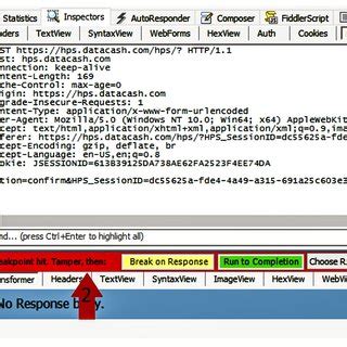 Screenshot Of Fiddler Proxy Tool Download Scientific Diagram