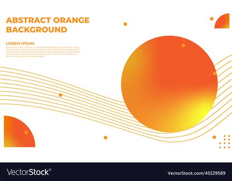Abstract Orange Gradient Geometric Background Vector Image