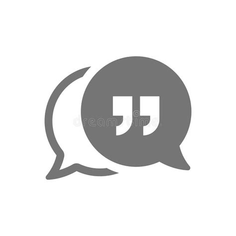 Chat Bubble And Quotation Mark Vector Icon Stock Vector Illustration Of Dialog Messaging