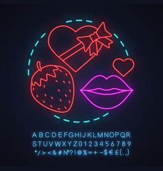 Kiss Neon Light Icon Royalty Free Vector Image