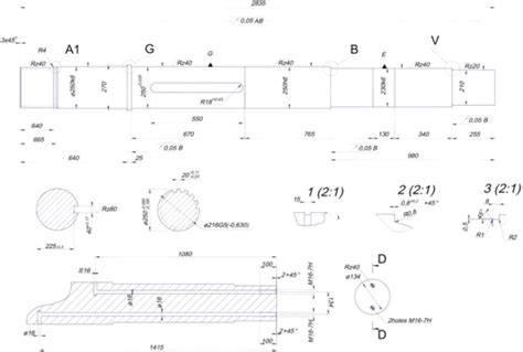 Shaft Sketch With Chamfers Engineering Drawing Sketch Circle