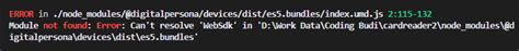 Error Cant Resolve WebSdk Issue Hidglobal Digitalpersona Devices GitHub