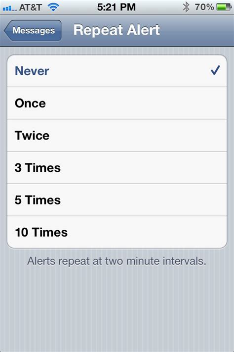 muzzle repeat alerts for incoming text messages in the messages app
