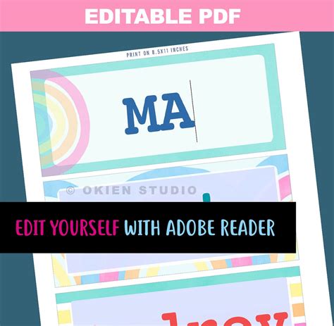 Editable Name Tags Labels Editable Classroom Resource Etsy