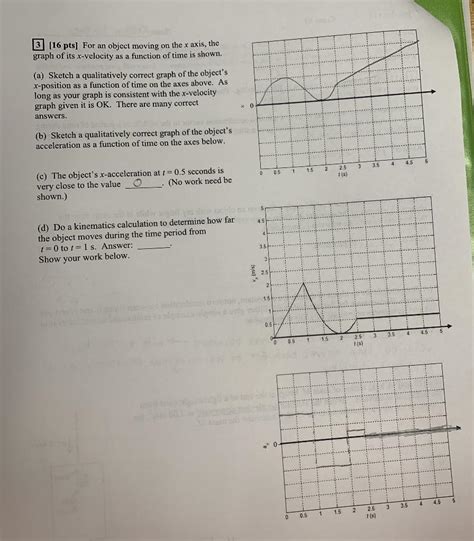 Solved Pts For An Object Moving On The X Axis The Chegg