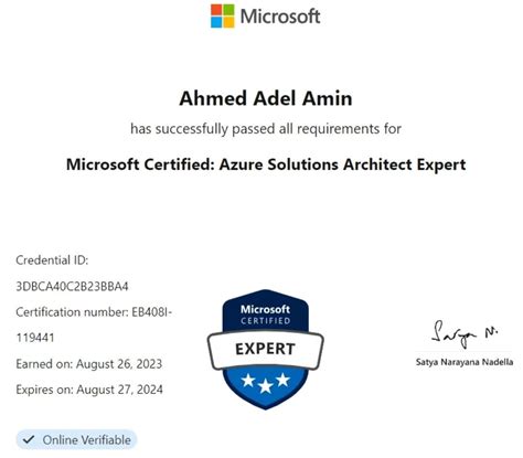 Ahmed Adel On Linkedin Azurecloud Cloudcertification Cloudarchitect Digitaltransformation