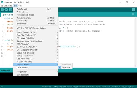การใช้งาน Arduino Ide Arduino Core For Rp2040 สำหรับบอร์ด Raspberry Pi Pico Iot Engineering