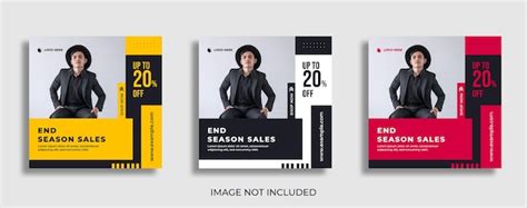 새로운 도착 프로모션을 위한 패션 판매 광장 소셜 미디어 게시물 또는 배너 템플릿 프리미엄 벡터