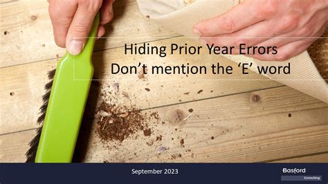 Hiding Prior Year Errors