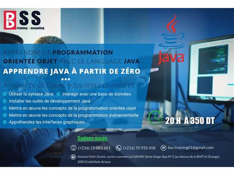 Formation Java Orienté Objet Affariat Tunisie