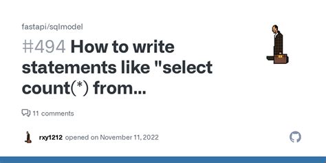 How To Write Statements Like Select Count From Tablename Where Col