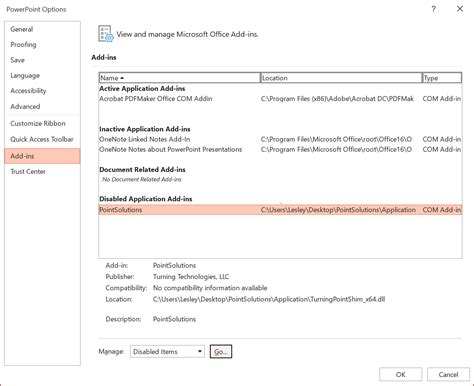 Clickers Error Opening Powerpoint Polling In Pointsolutions Tips