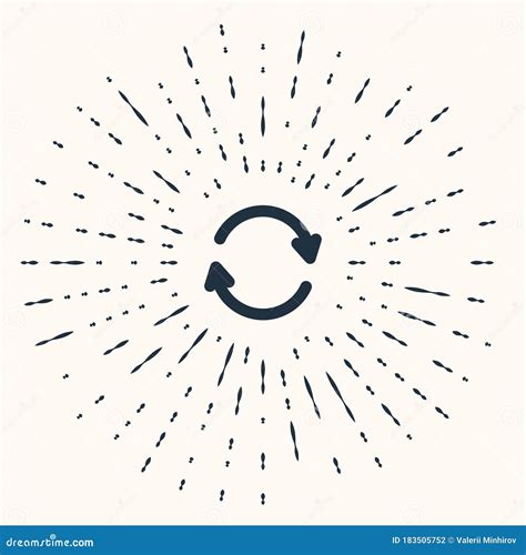 Grey Refresh Icon Isolated On Beige Background Reload Symbol Rotation Arrows In A Circle Sign